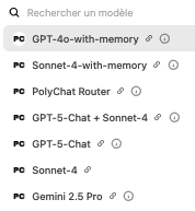 Polychat - Une IA par jour