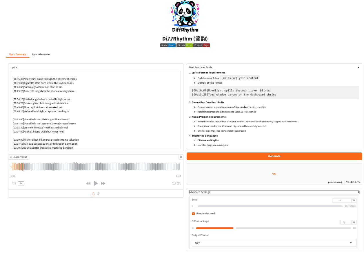 DiffRhythm - Une IA par jour